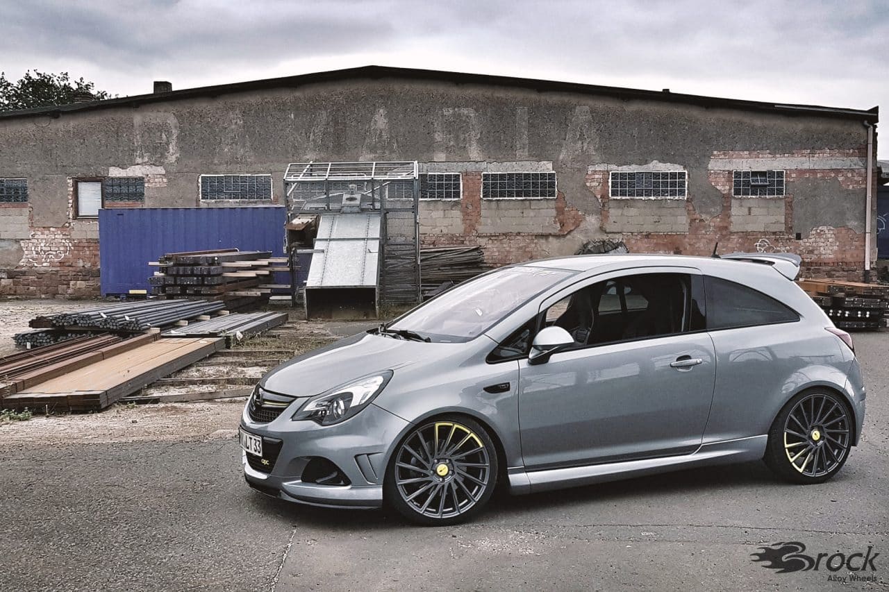 Opel Corsa D OPC mit der Leichtmetallfelge Brock B39 HGM in 7.5x19