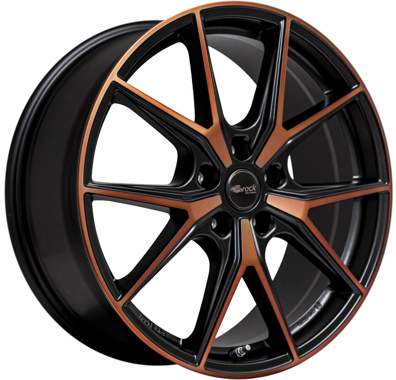 Brock B40 Black Orange Matt in 8.0x19 5x112 for VAG Fans