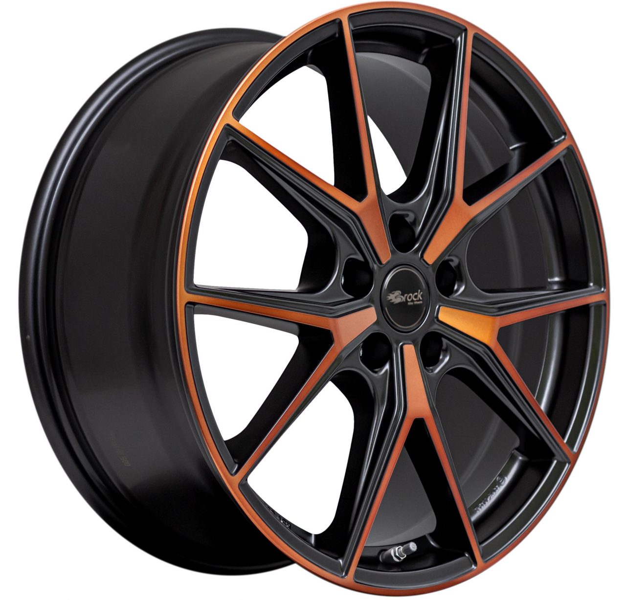 Brock B40 Black Orange Matt in 8.0x19 5x112 für VAG Fans